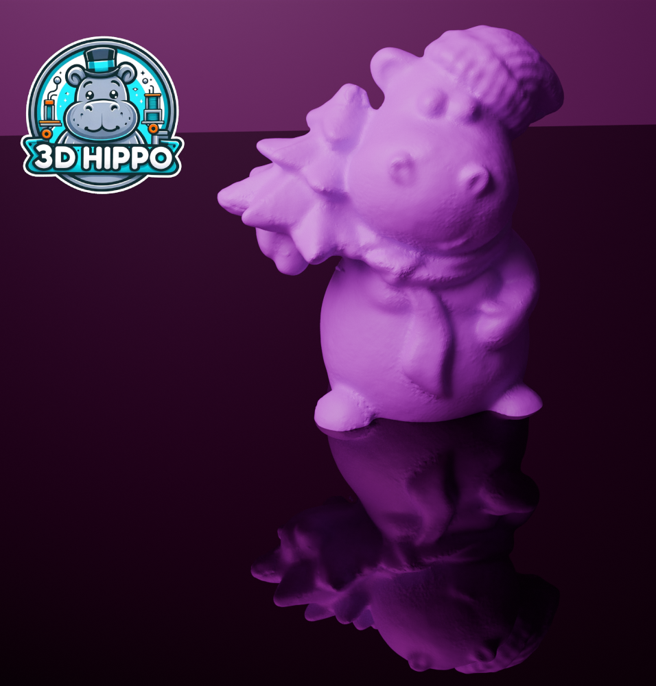 Christmas Hippo by 3DHippo | Printables Store