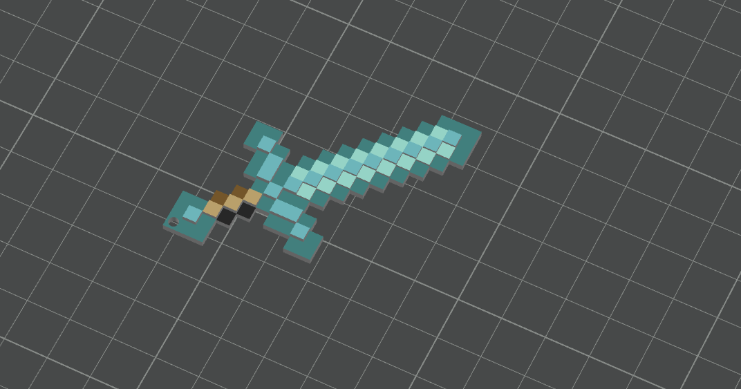 Minecraft Sword Keychain by Valentin | Download free STL model ...