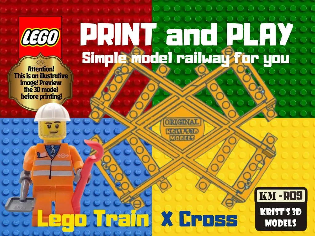 LEGO Train X Cross by Mgr. Pavel Krist | Download free STL model ...