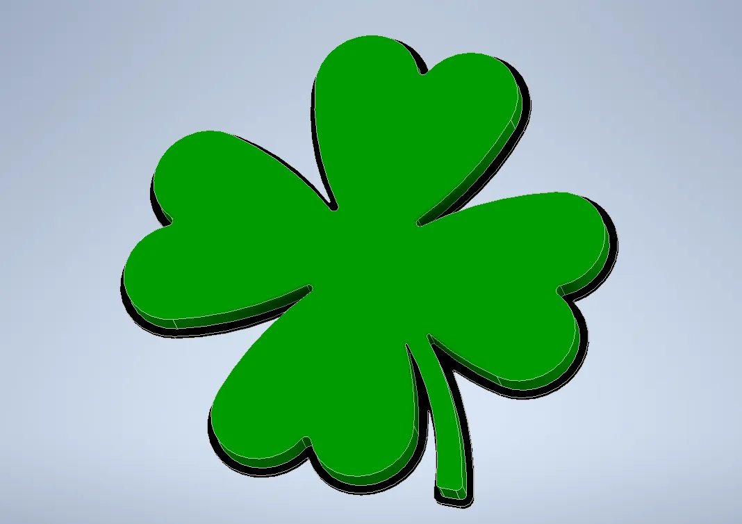 Four-leaf clover, simple design by Outum | Download free STL model ...