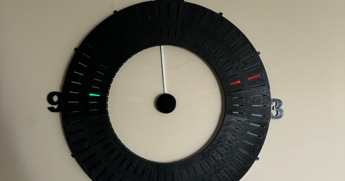 Unique LED hands clock by Murek | Printables Store