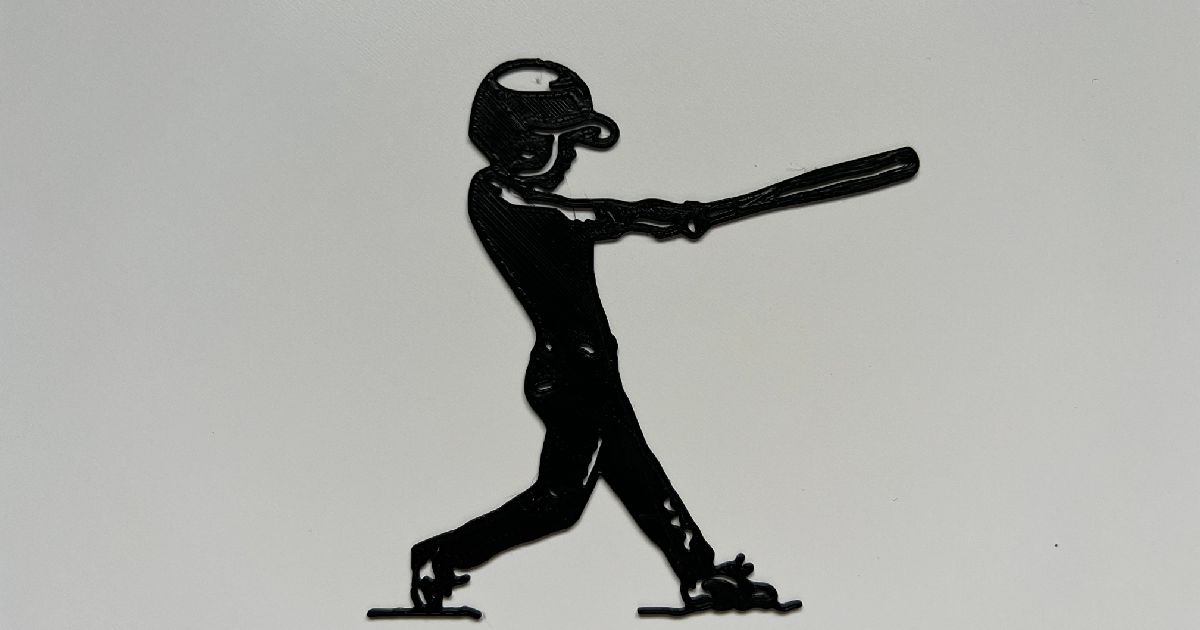 Baseball Player Wall Art #1 by Ninomalbinho | Download free STL model ...