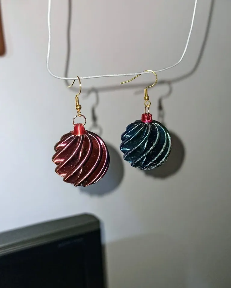 Christmas ball earrings by dantech | Download free STL model ... Christmas ball earrings by dantech | Download free STL model ...