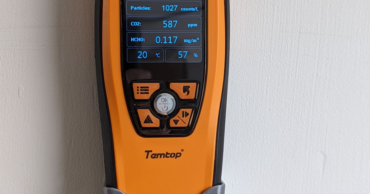 Temtop M2000 series air quality meter wall bracket by ben-s | Download ...