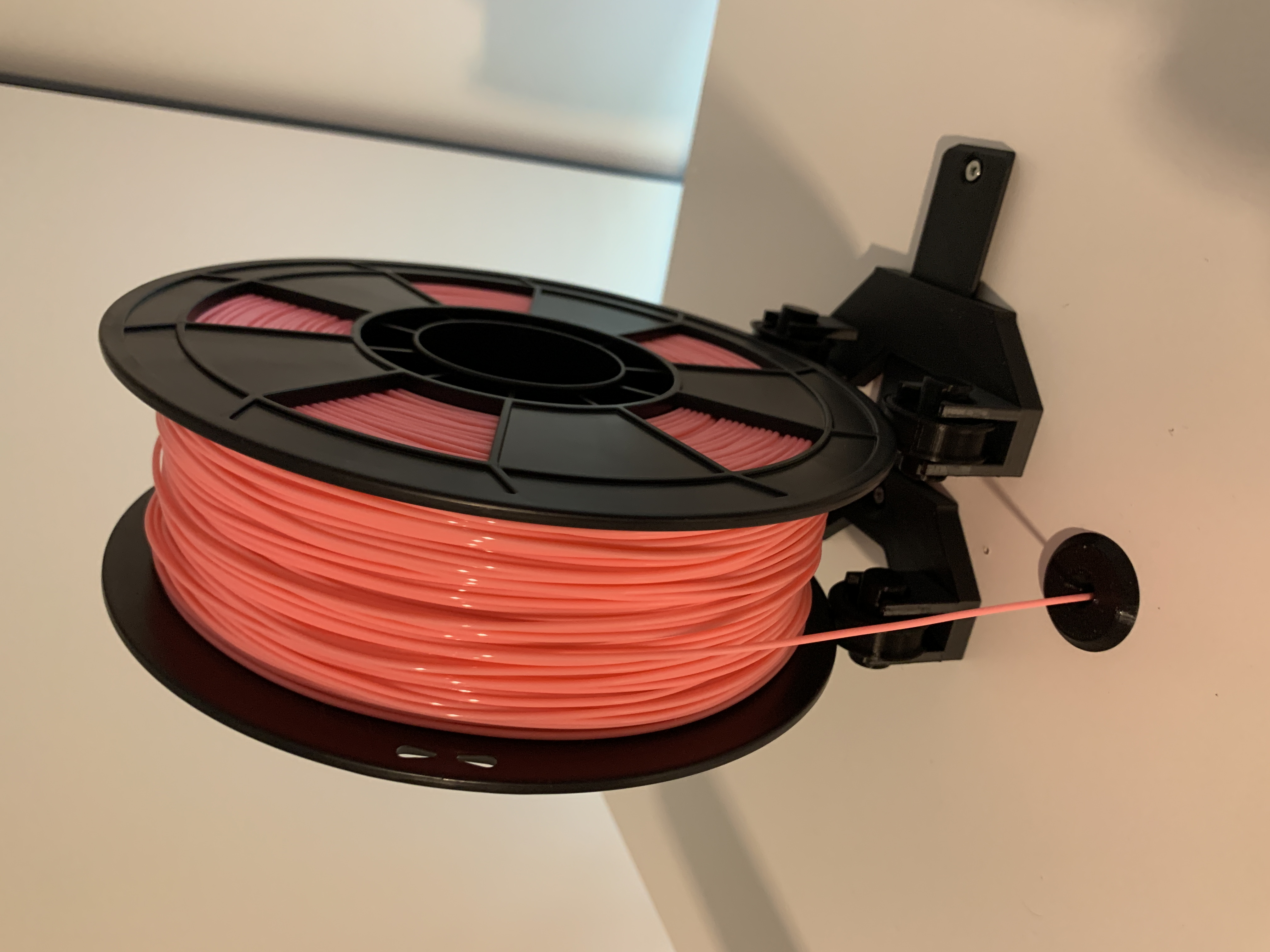 Upgraded filament spool holder and threaded guide by madcap | Download ...