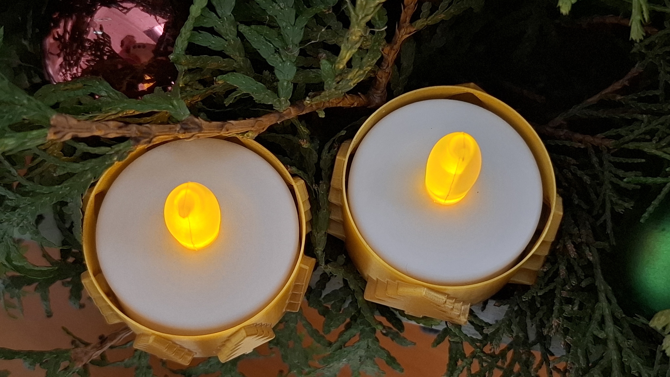Christmas tree, tealight LED by Očko | Download free STL model ...