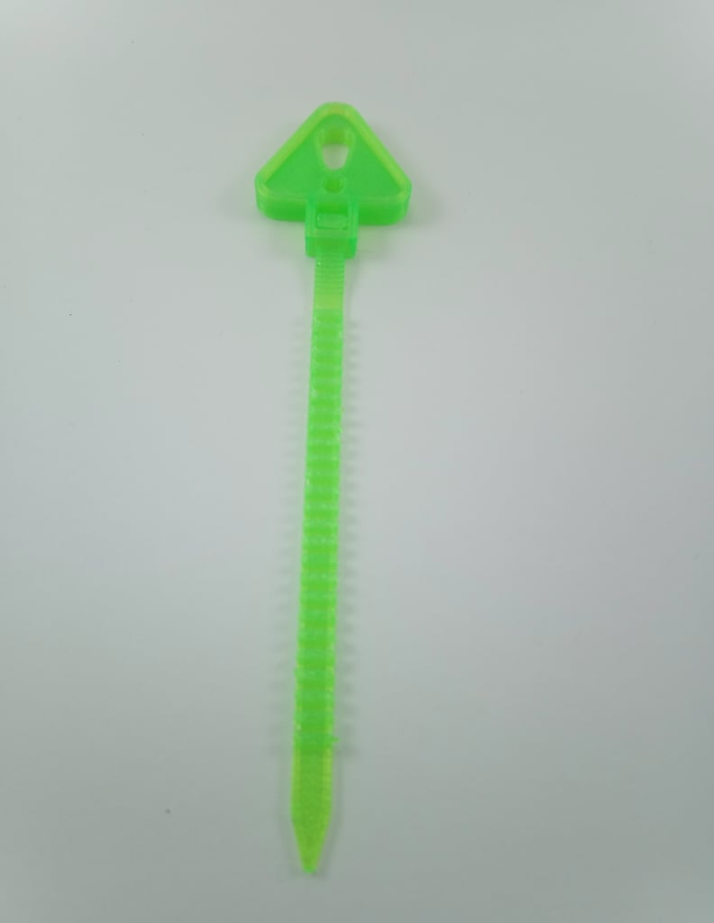 Cable Tie / Zip Tie with Warning Sign by MekDrafter | Download free STL ...