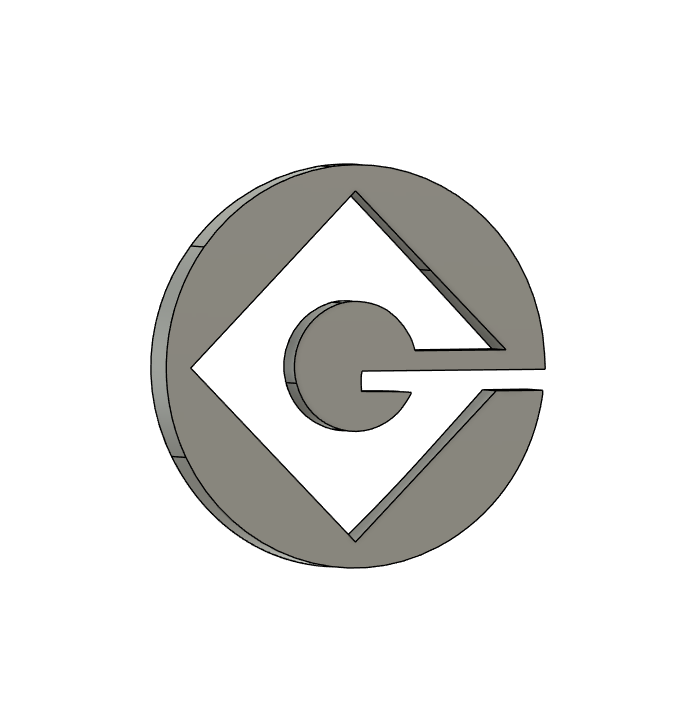 Gru Logo for Minion Planter by oak_and_mirrors | Download free STL ...