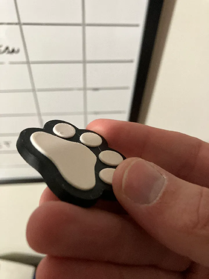 Cat Paw Print Magnet by Team Meow Mix | Download free STL model ...