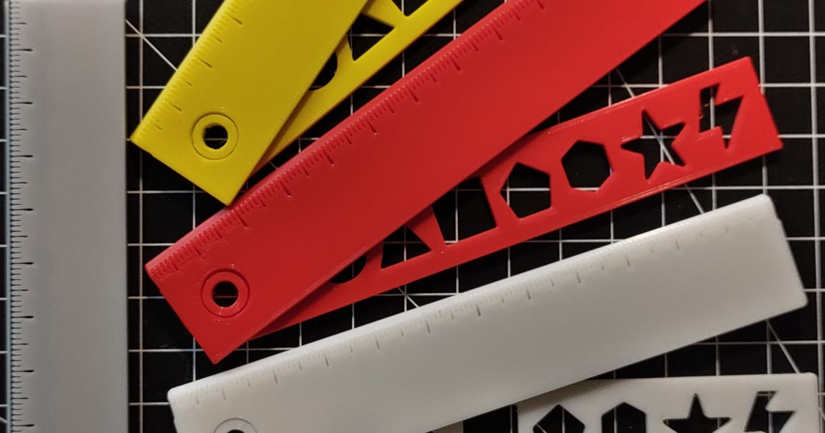 Foldout Stencil Ruler by Matt Eagle | Download free STL model ...