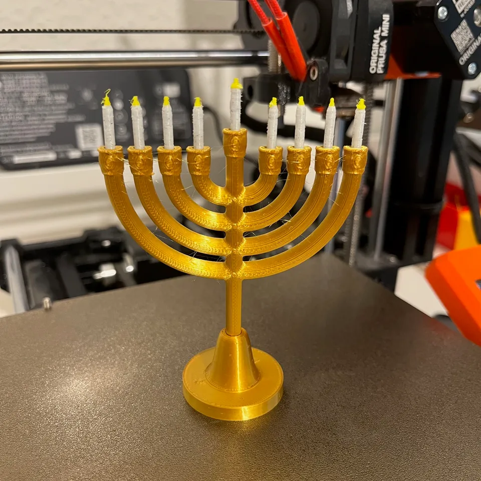 Hanukkah Menorah by hg8i | Download free STL model | Printables.com