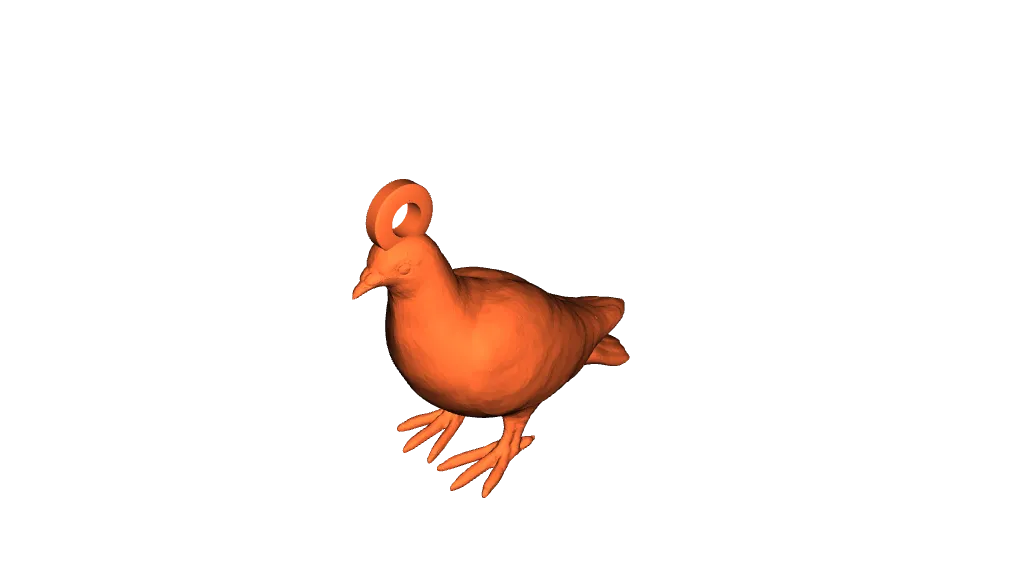 Pigeon keychain by EEngin33r | Download free STL model | Printables.com