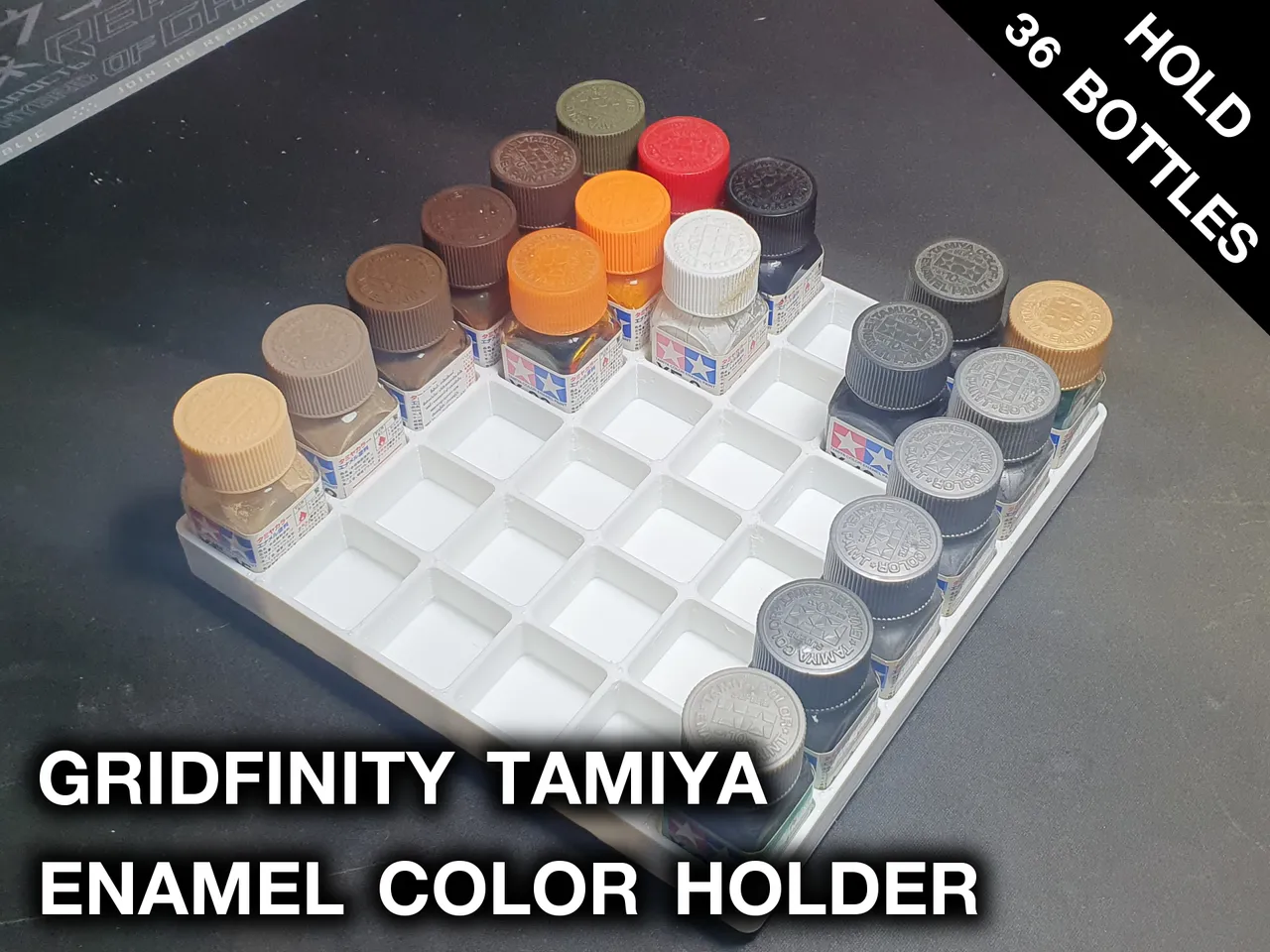Gridfinity Yet another Tamiya enamel color holder by HiyoriC3 ...