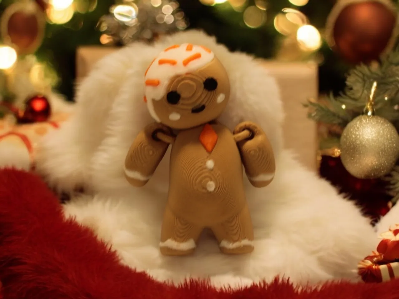 print in place flexi gingerbread man keyring by cruse2382 | Download ...