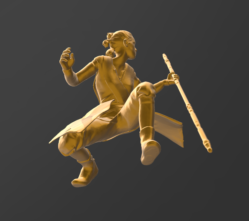 Rey with Quarterstaff by Peter Farell | Download free STL model ...