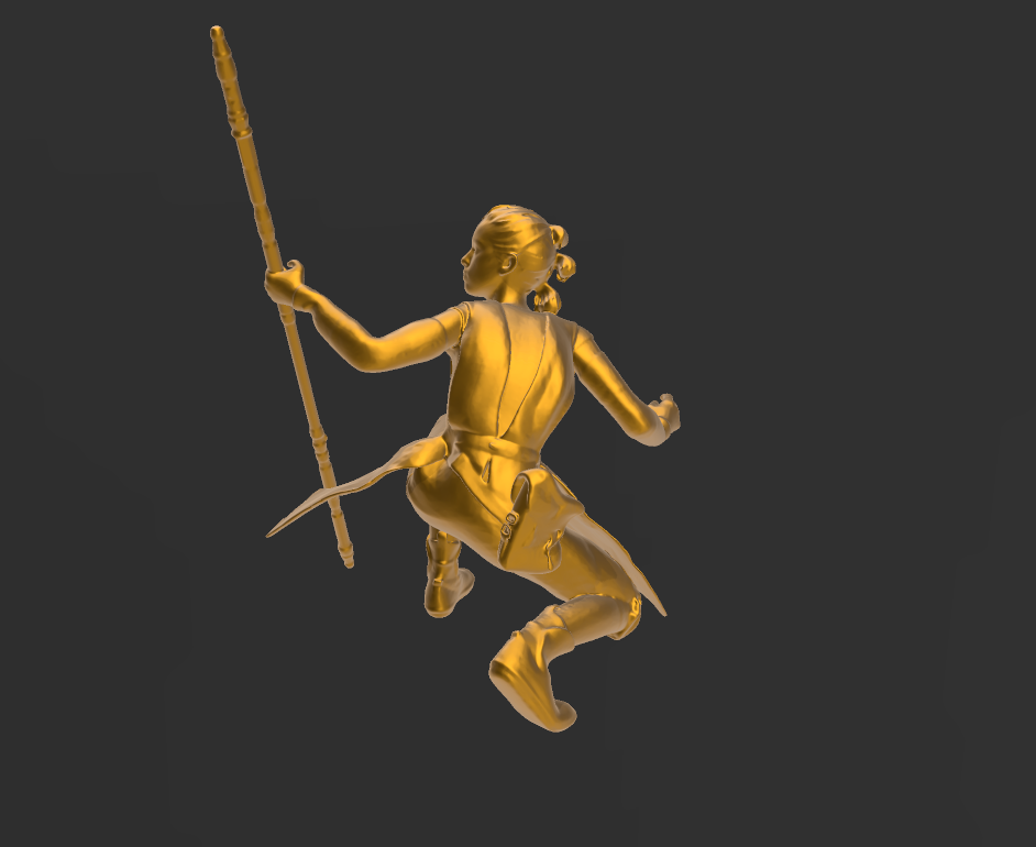 Rey with Quarterstaff by Peter Farell | Download free STL model ...
