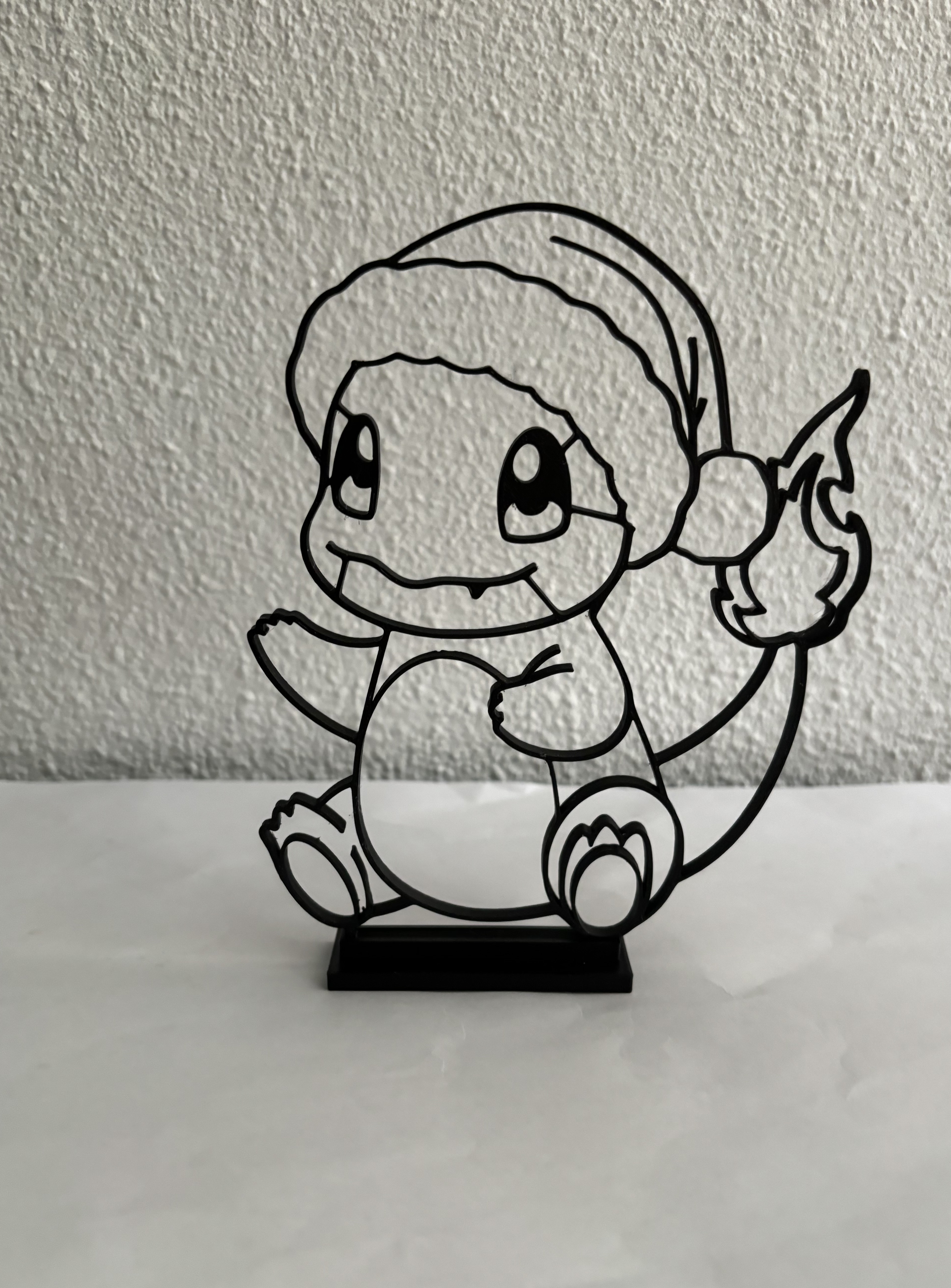 Christmas Charmander line art by 3DPrintastica | Download free STL ...
