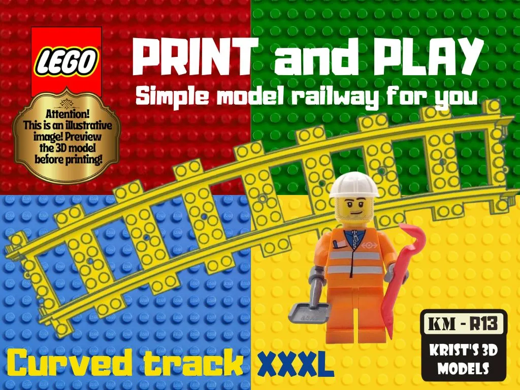 LEGO Curved track XXXL by Mgr. Pavel Krist | Download free STL model ...