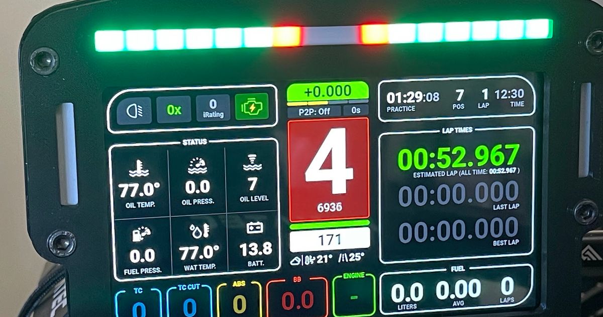 Vocore 5 Inch Sim Dash - Flat front and open LED remix by Wollow86 ...