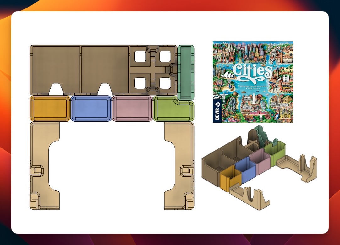 Cities Board Game Insert by cpa016 | Download free STL model ...