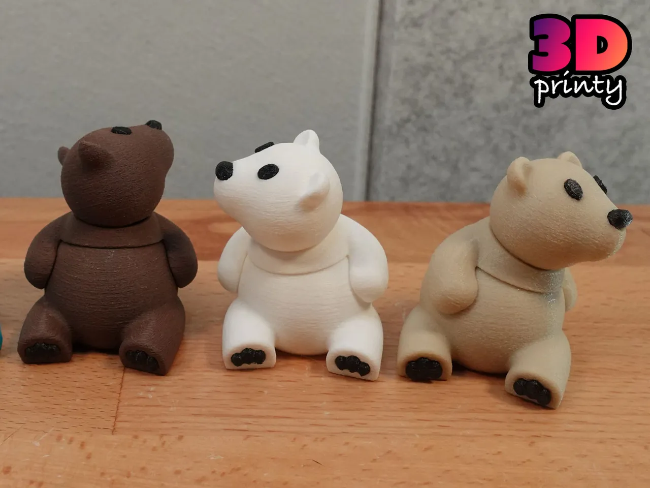 Articulated Bear Cub Fidget by 3D Printy | Download free STL model ...