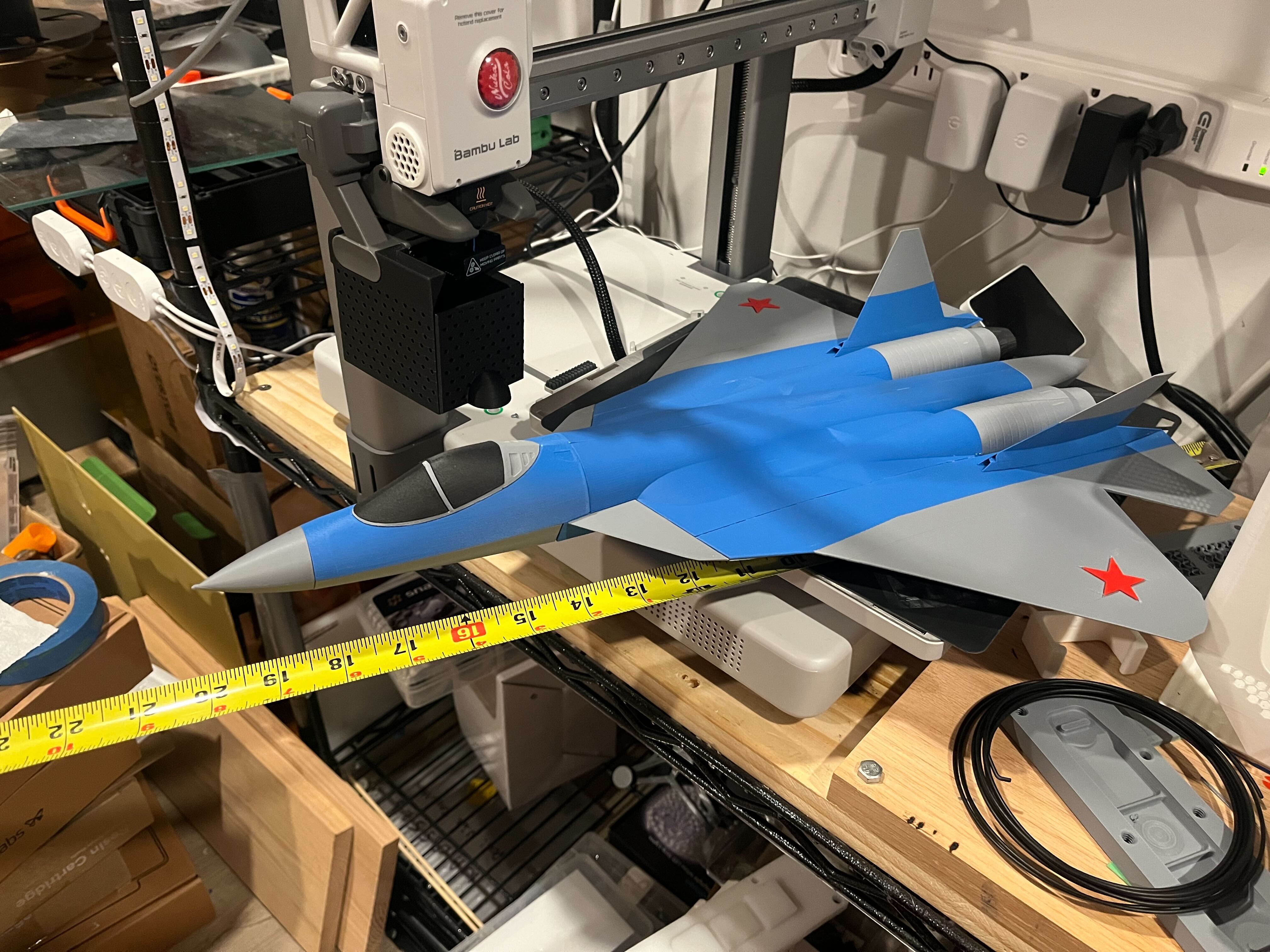 Sukhoi Su-57 Fighter Jet - 20" long!! by Nick Knowlton | Download free ...