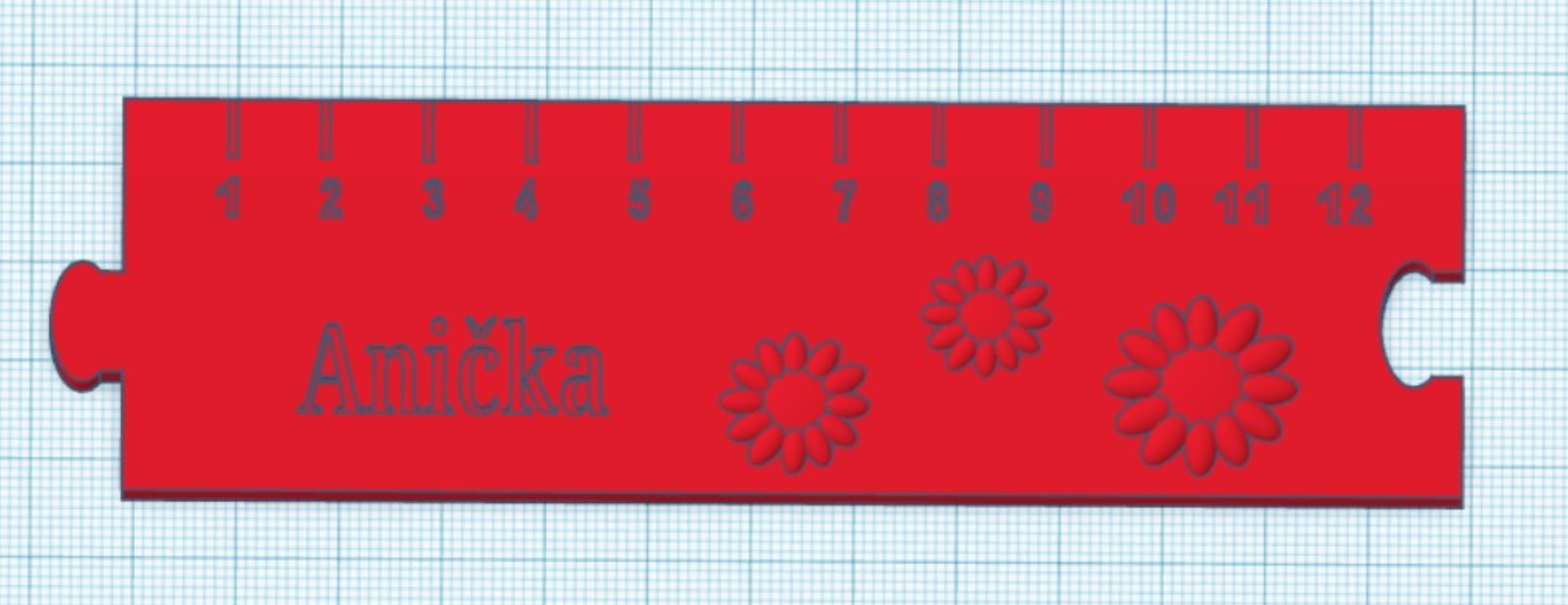 Pravítko se jménem a obrázkem by Martina | Education | Printables.com