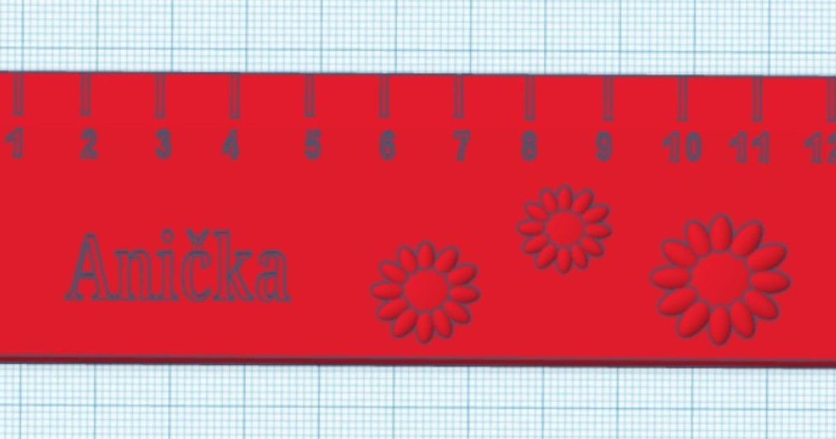 Pravítko se jménem a obrázkem by Martina | Education | Printables.com