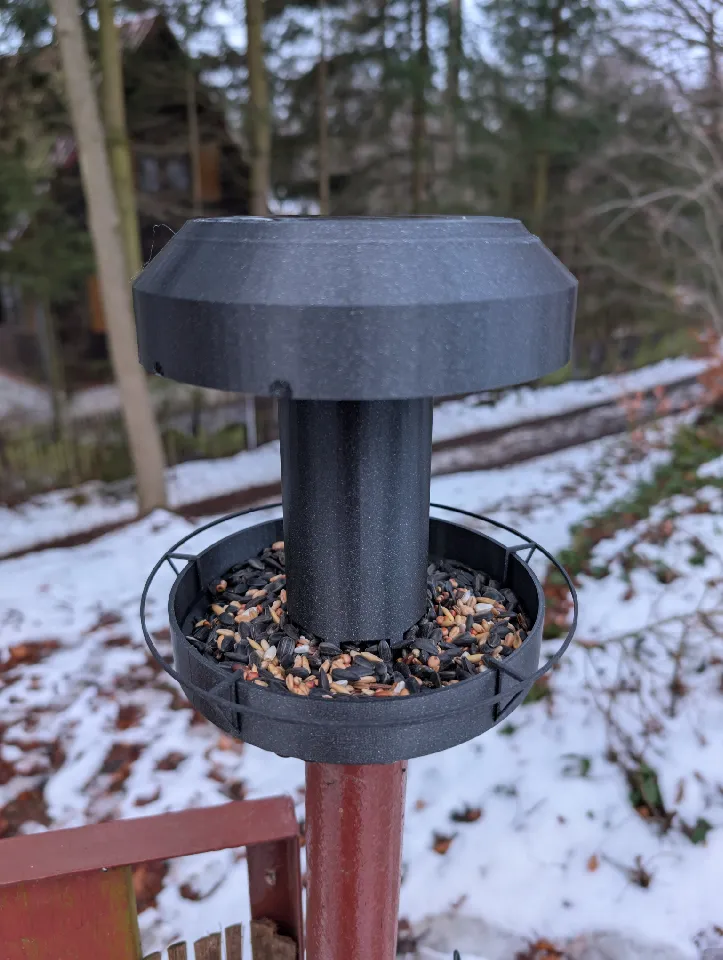 Bird feeder with buffer by RaQic | Download free STL model | Printables.com