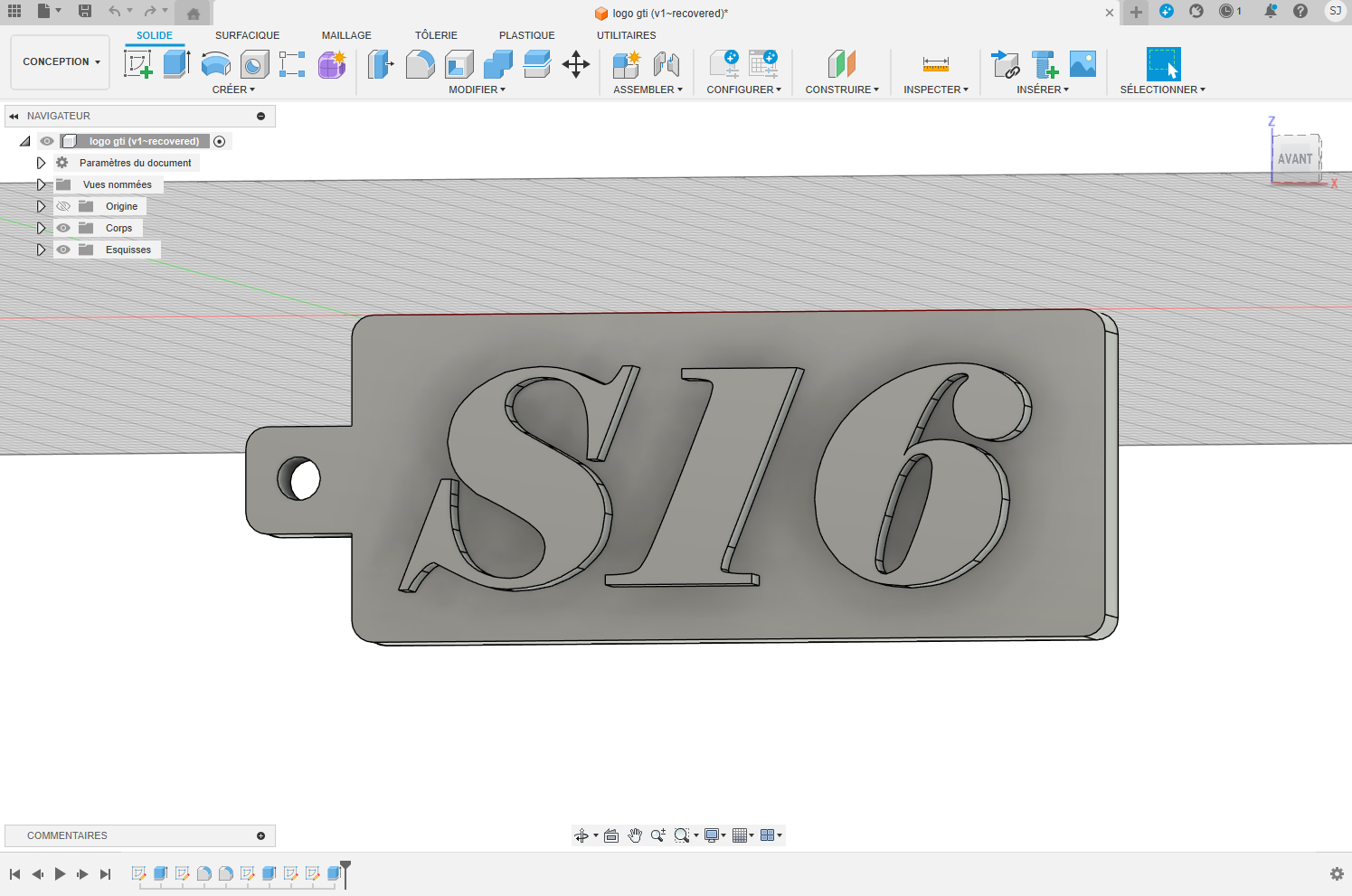 logo "S16" porte clé by Sébastien Jasserand | Download free STL model ...