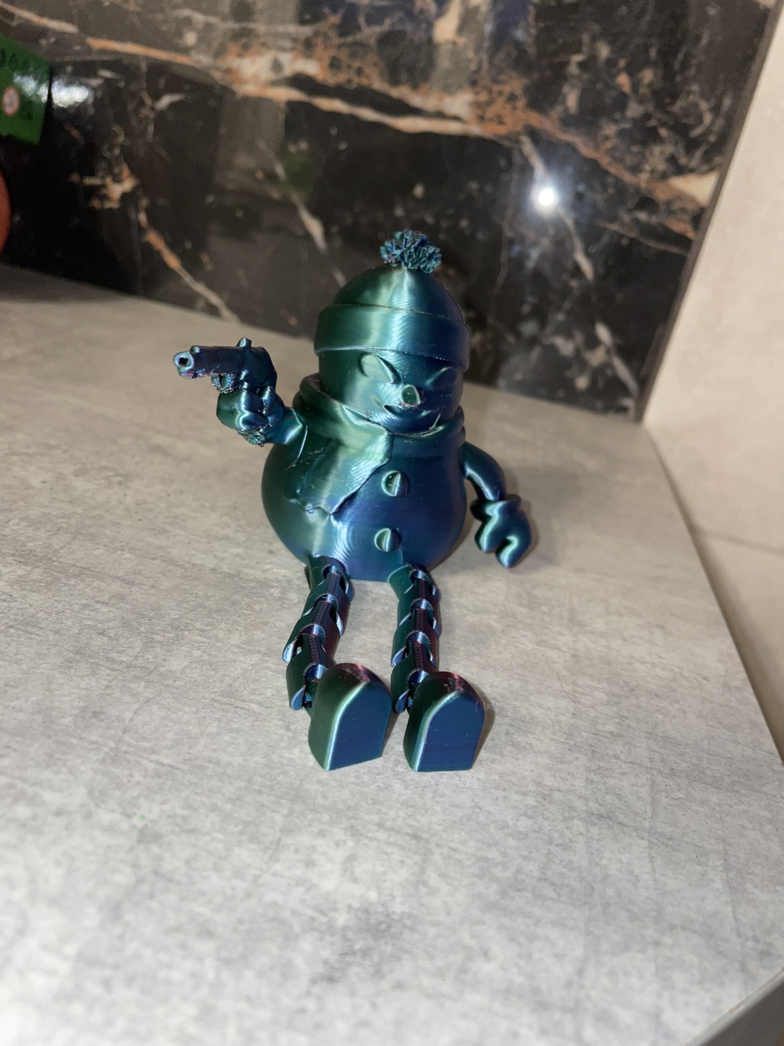 Articulated snowman with a gun by SPAJX | Download free STL model ...