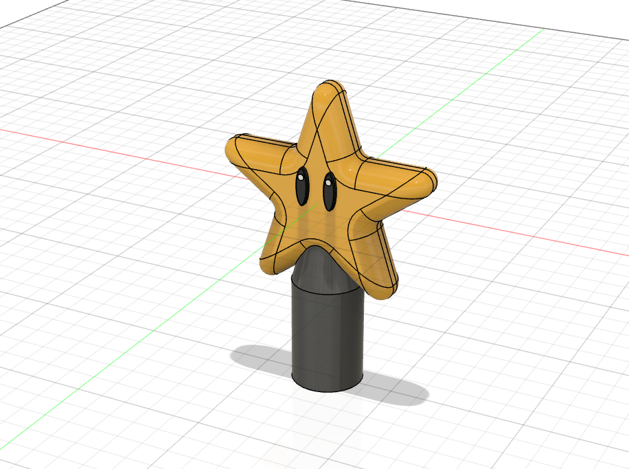 Mario bros super star tree topper (With STEP file) by HuskyCo3D ...