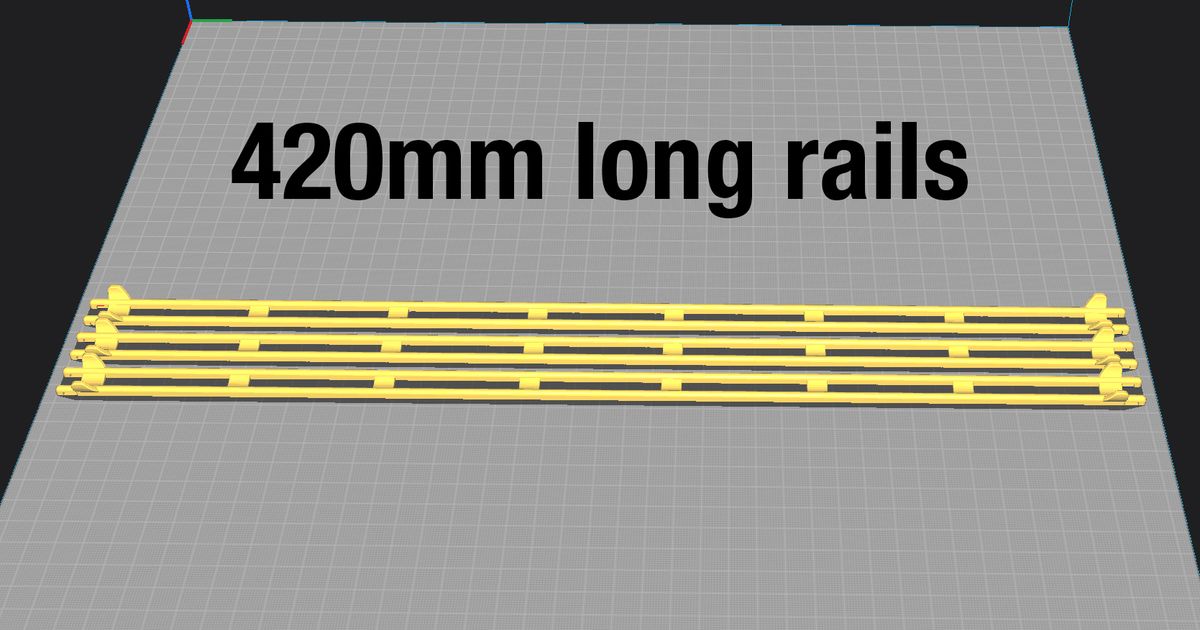 420mm long - Gravitrax Compatible Straight Rails par Clemi ...