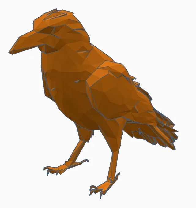 Crow/Raven - Low Poly by Drastol | Download free STL model | Printables.com