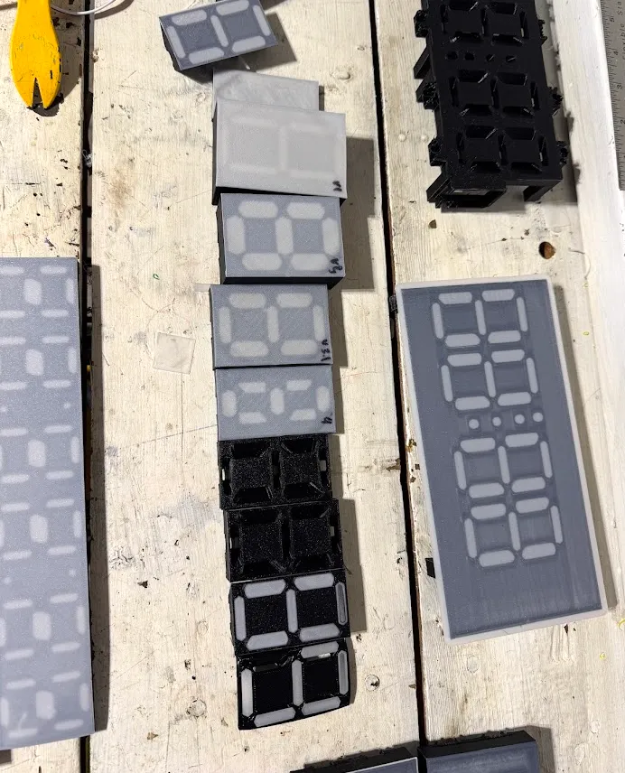 ESP32 Seven Segment Single Print Digital Clock - WS2818b - esp32 by Ky Mathewson | Download free ...