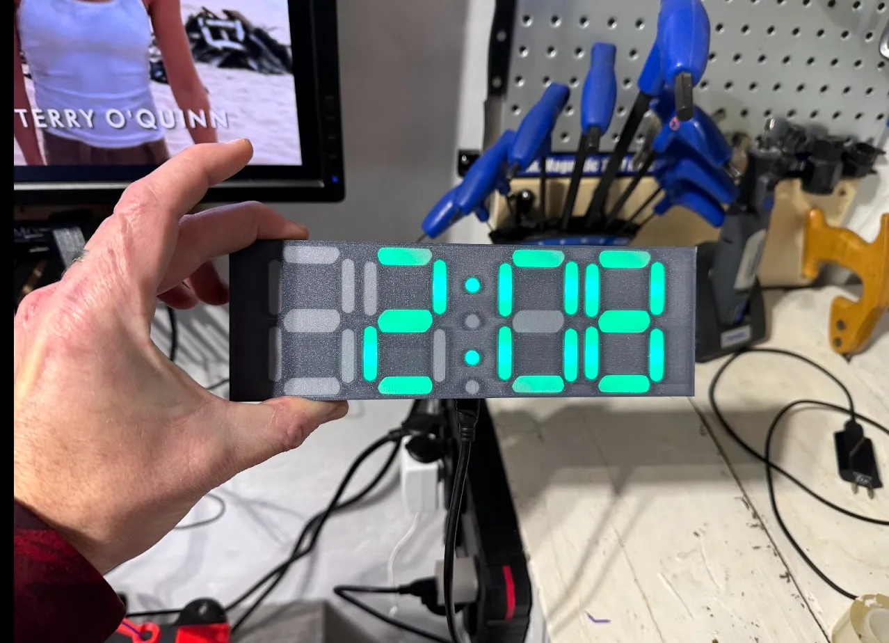 ESP32 Seven Segment Single Print Digital Clock - WS2818b - esp32 by Ky Mathewson | Download free ...