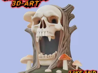 Skull Screaming in Tree (for FREE) by Astro-FREE-3D-Art | Download free ...