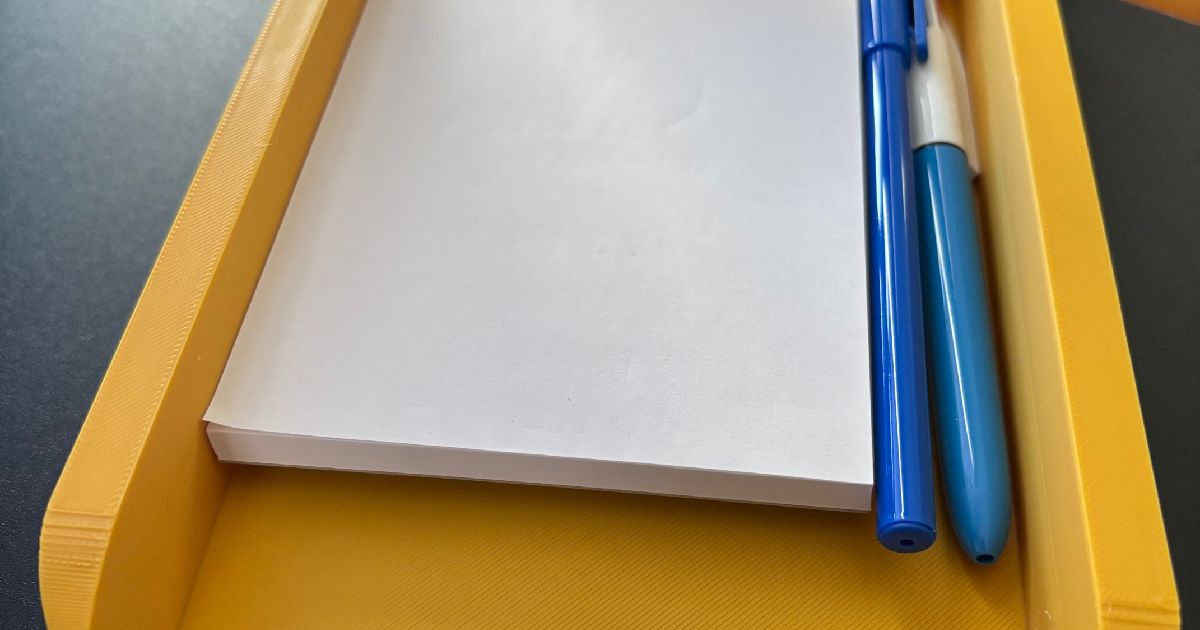 Small Notepad Tray by Ari Hemlall | Download free STL model ...
