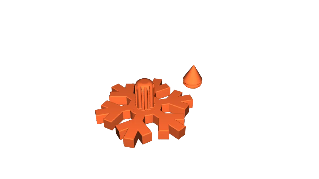 Snowflake Spinner by Carbine | Download free STL model | Printables.com