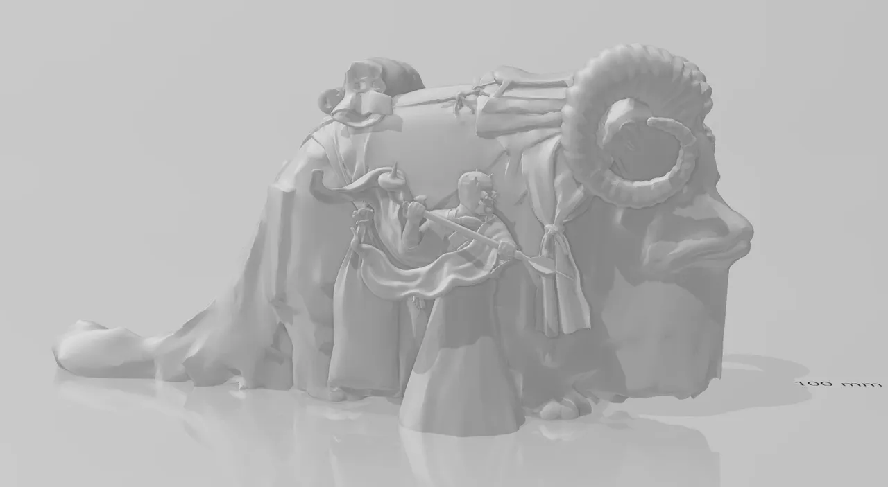 Bantha and Tusken Raider by Peter Farell | Download free STL model ...