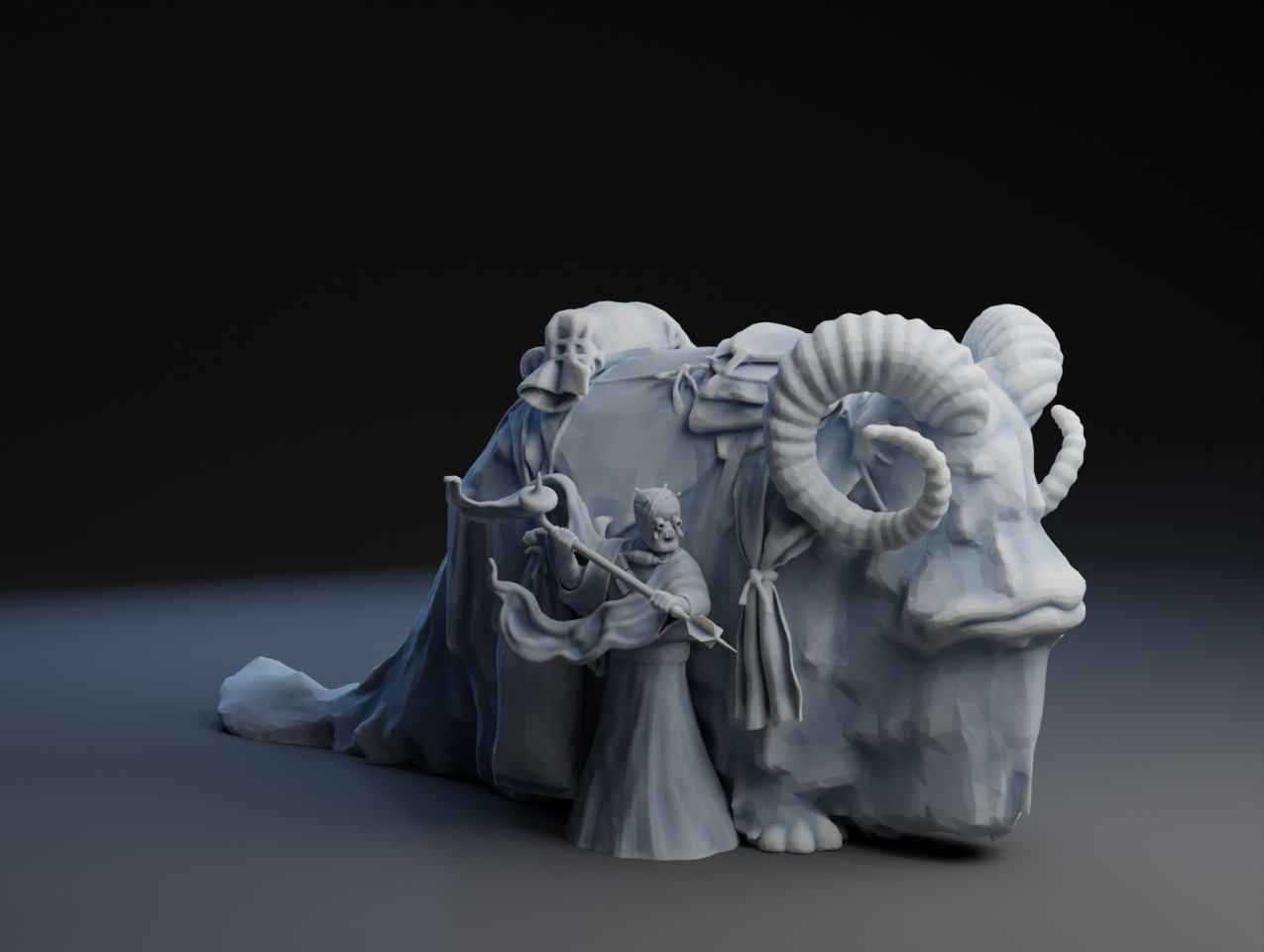 Bantha and Tusken Raider by Peter Farell | Download free STL model ...