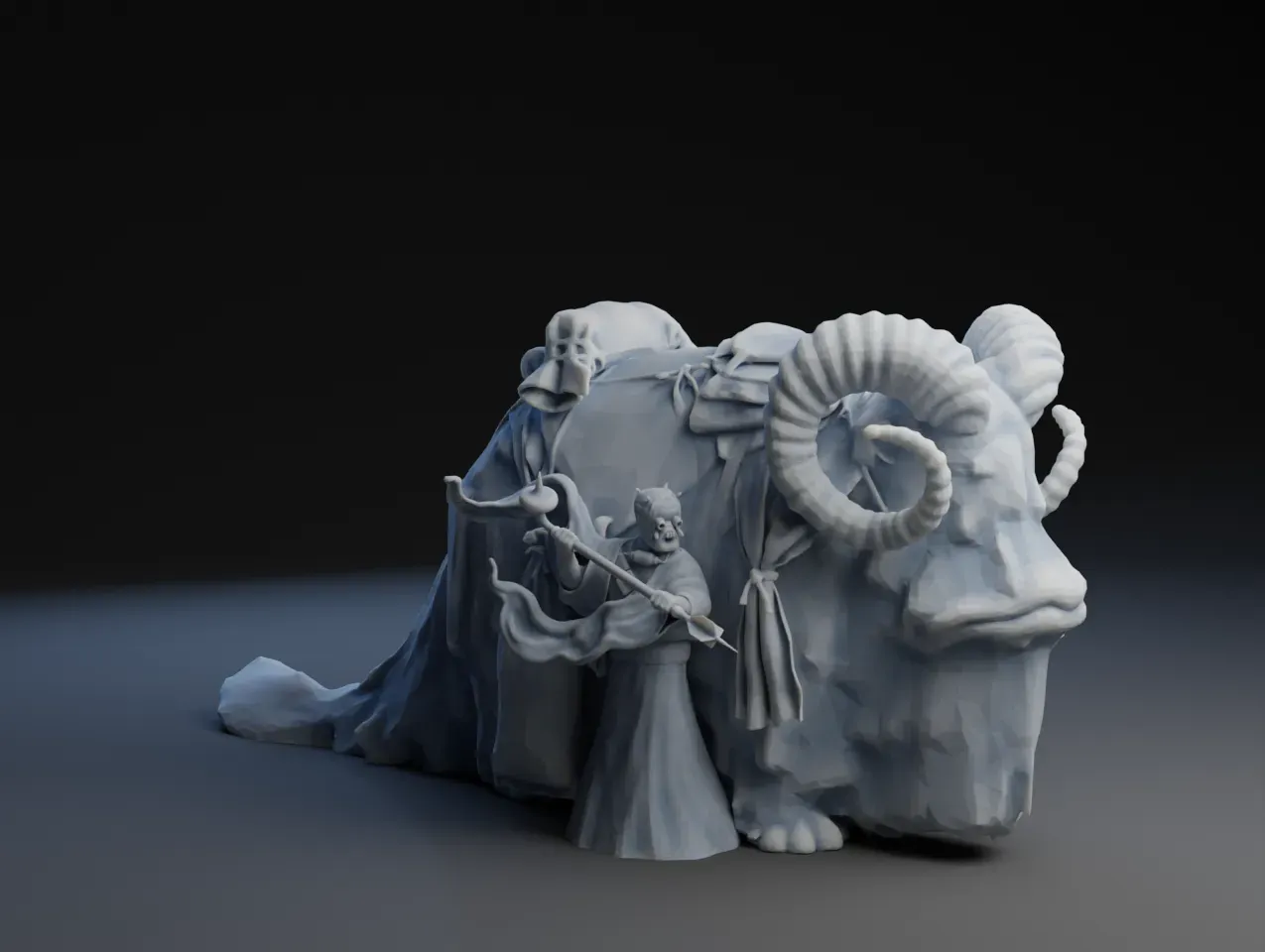 Bantha and Tusken Raider by Peter Farell | Download free STL model ...