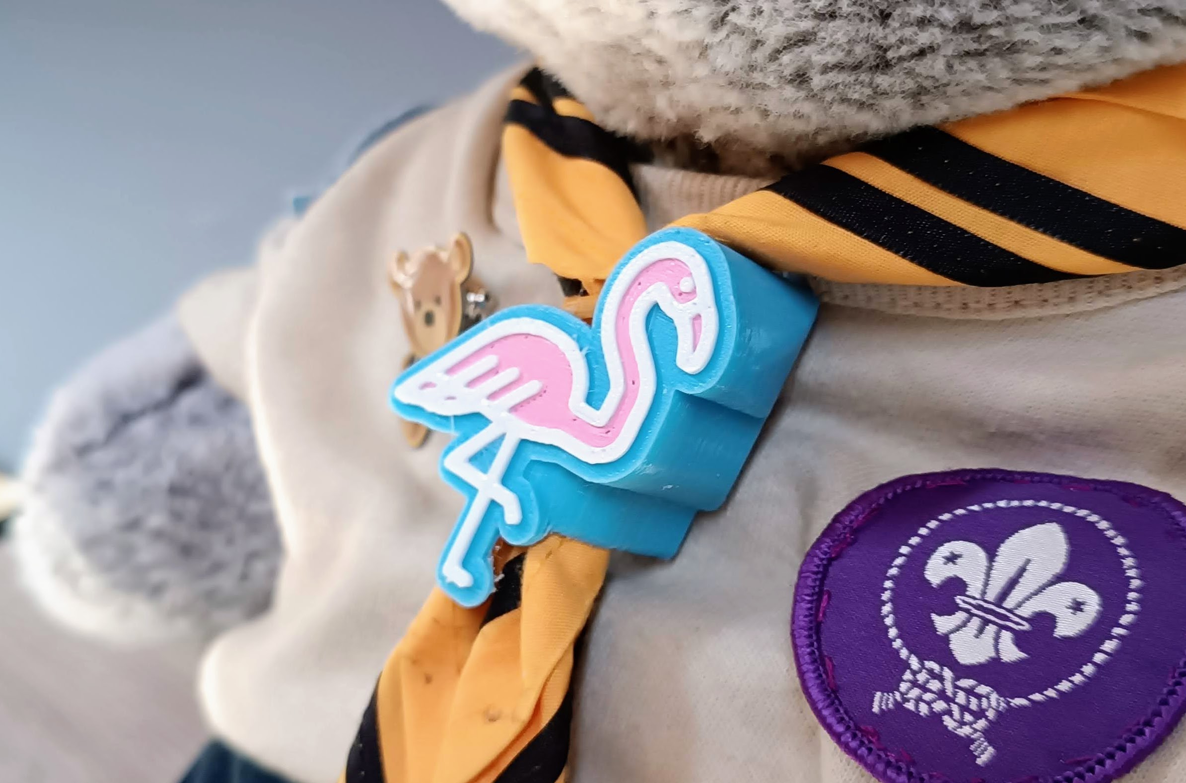 Flamingo Scout Neckerchief Slide: Honoring Marala by Baloo 3D ...