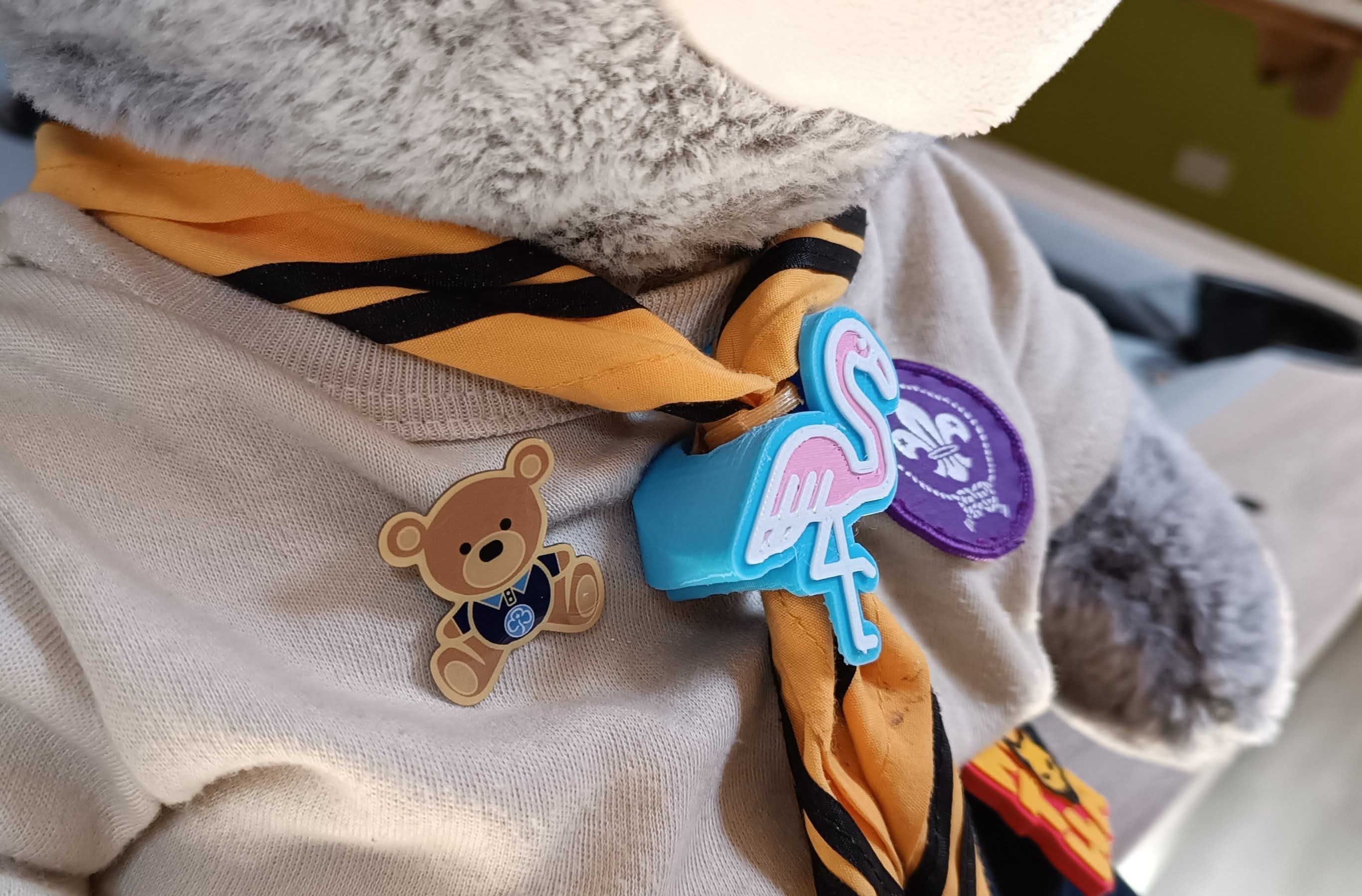 Flamingo Scout Neckerchief Slide: Honoring Marala by Baloo 3D ...