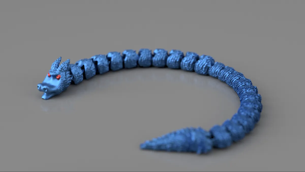 Articulated snake dragon by Kuba Zw | Download free STL model ...