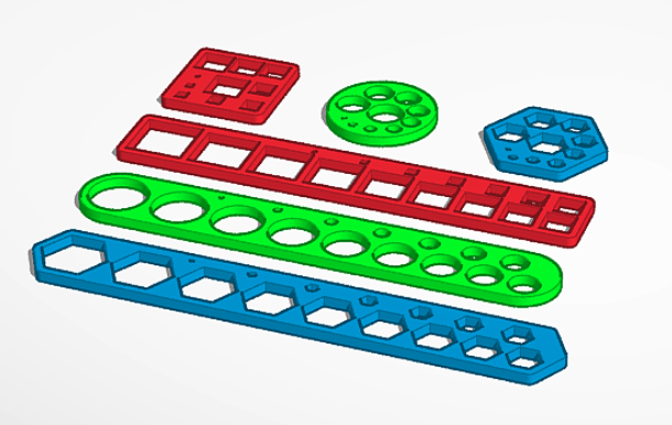 Holes calibration plates: 10-to-1 mm and 16-to-1 mm by Max | Download ...