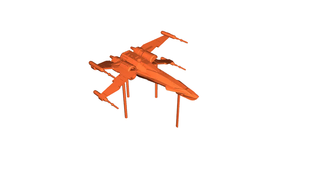 X-wing with stands/feet by LNewcomb | Download free STL model ...