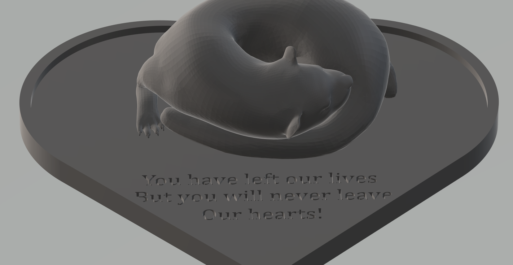 Ferret Heart Memorial by Carson Design & Prototyping | Download free STL model | Printables.com