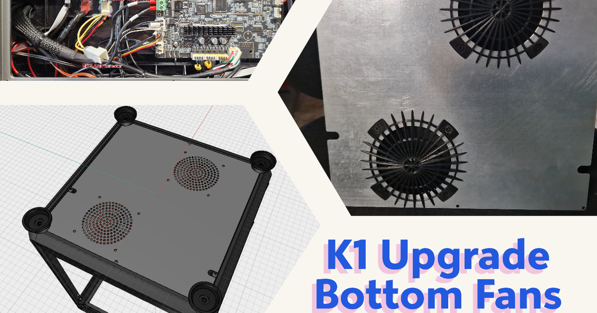 Creality K1c Upgrade bigger Bottom Fans = Replacement Metalsheet (no ...
