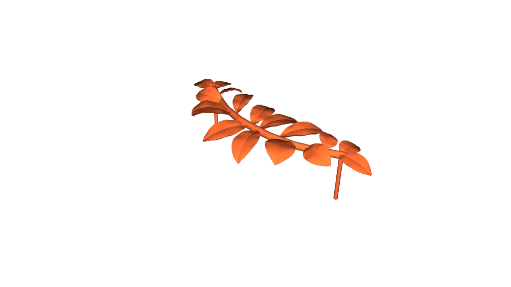 Decorative Leaf Bar by LexWii | Download free STL model | Printables.com